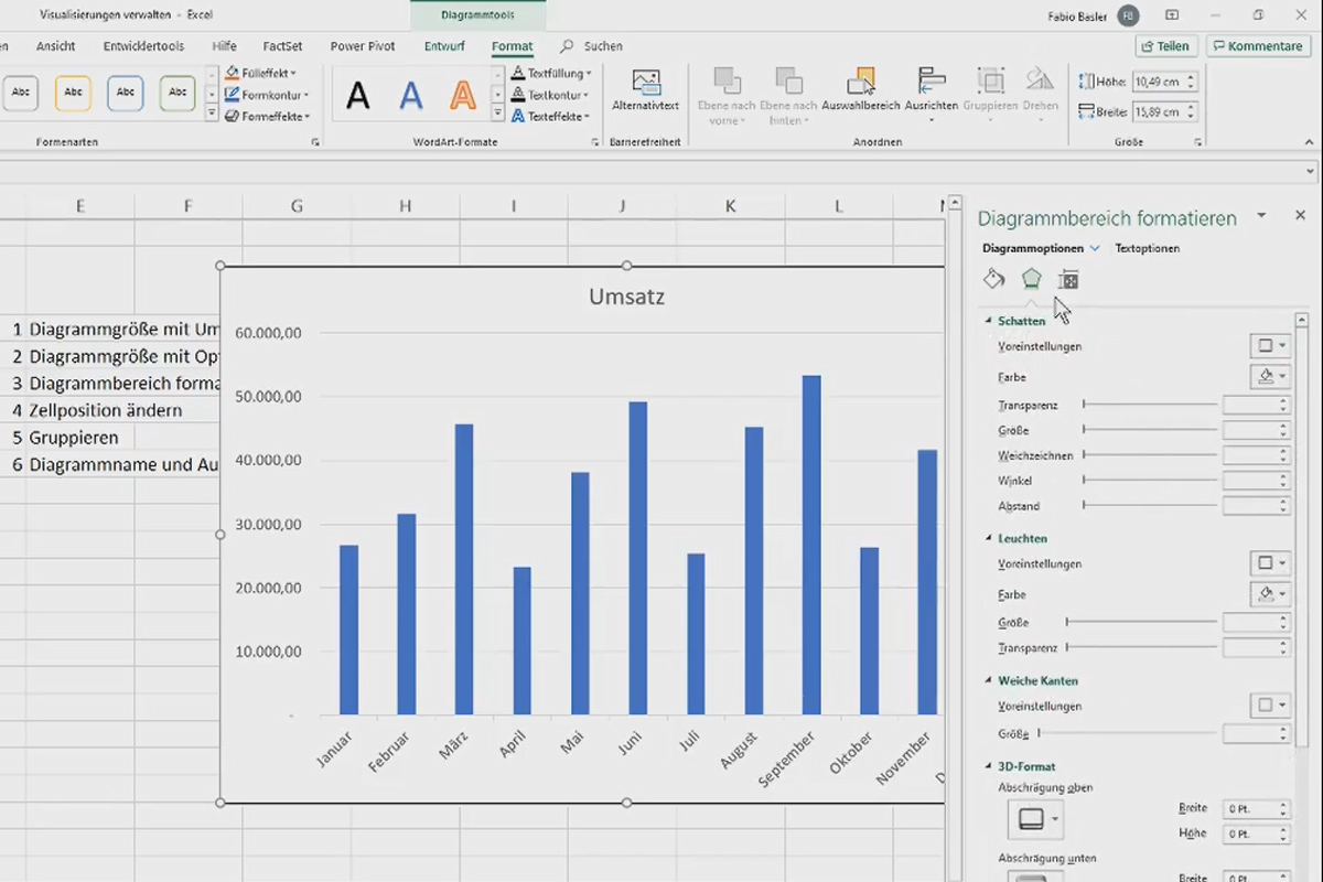 Excel-Diagramme erstellen, Daten visualisieren | Komplettkurs
