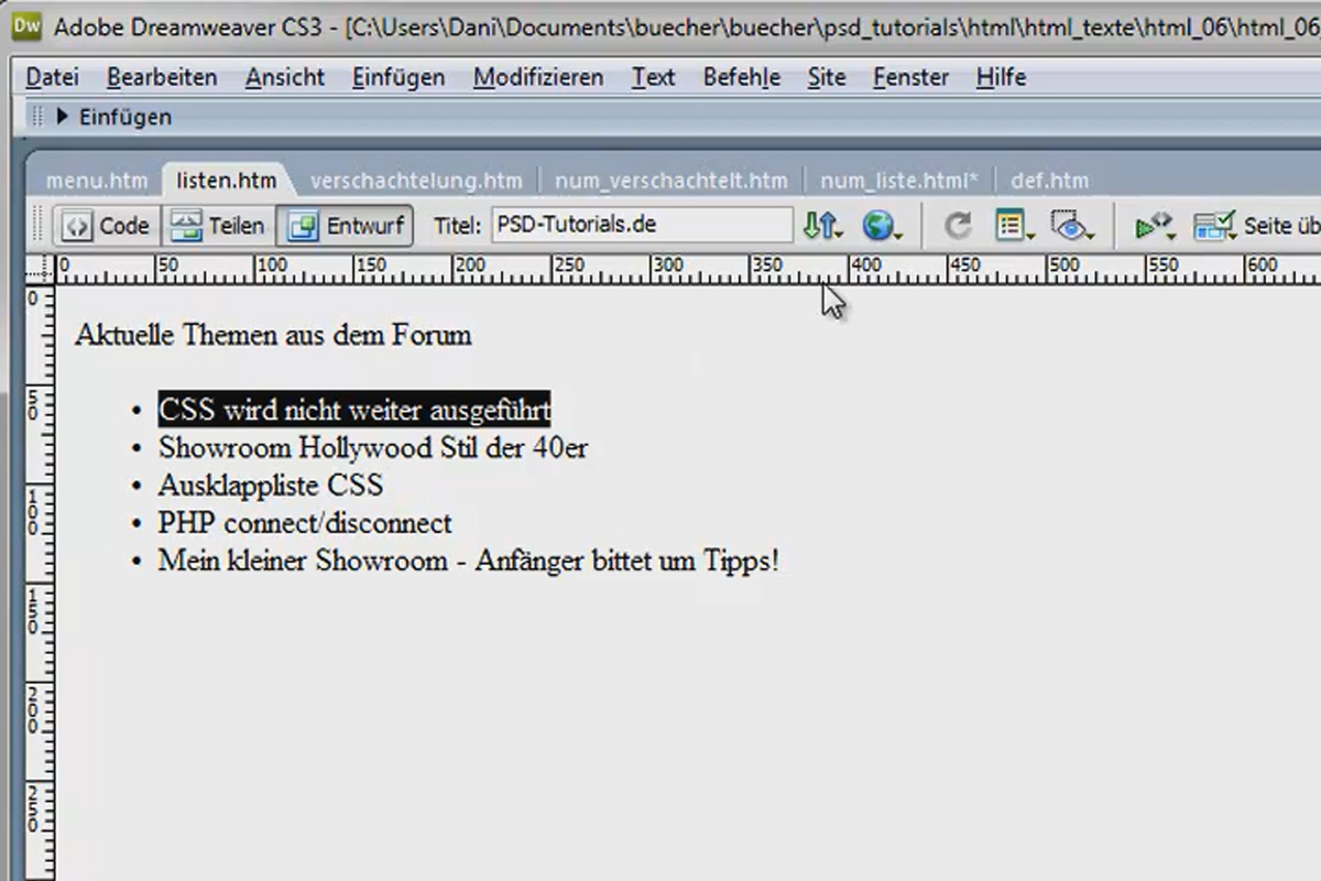 HTML und CSS für Anfänger – Tutorial