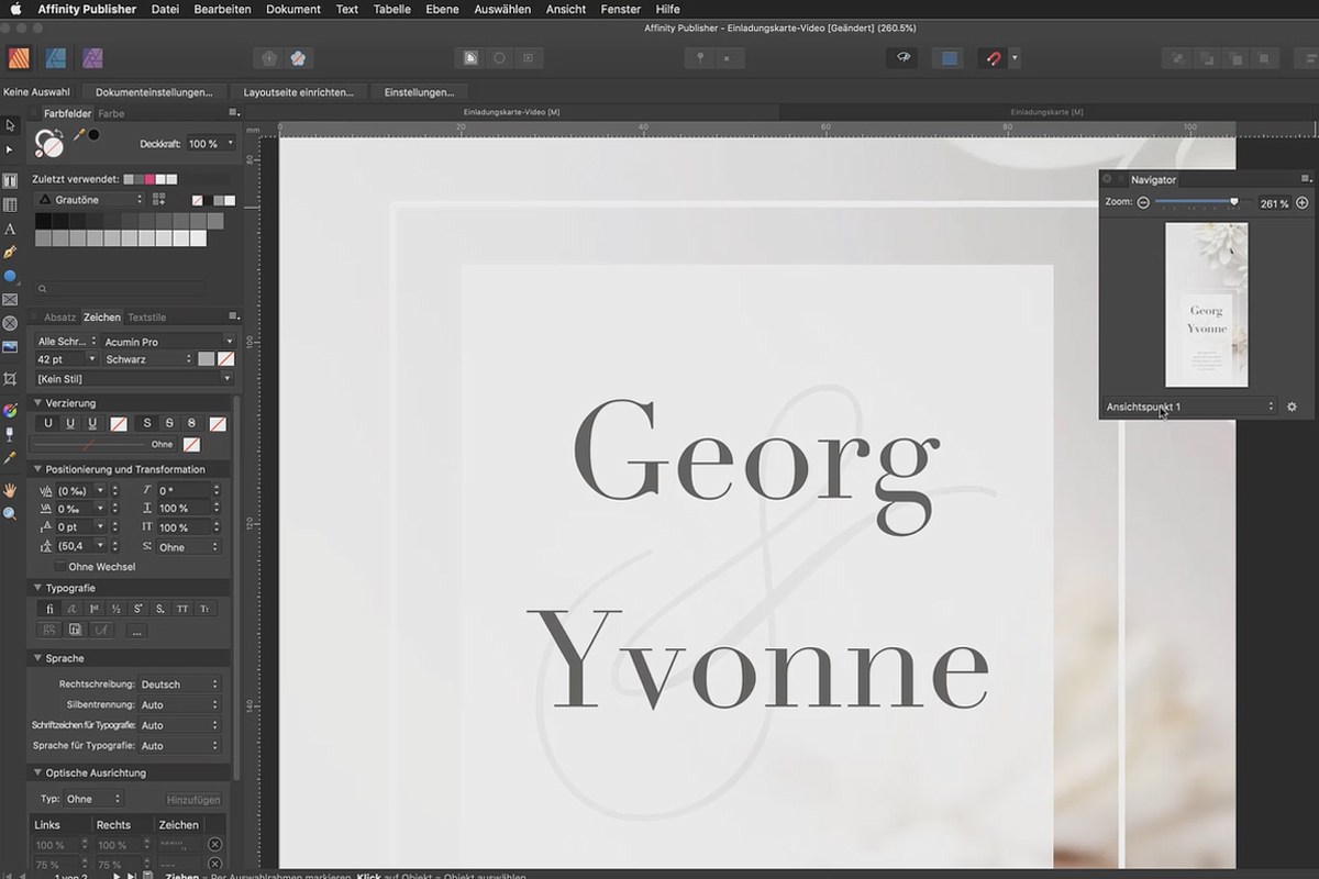 Affinity Publisher: Tutorial Grundlagen | Layout, Gestaltung, DTP