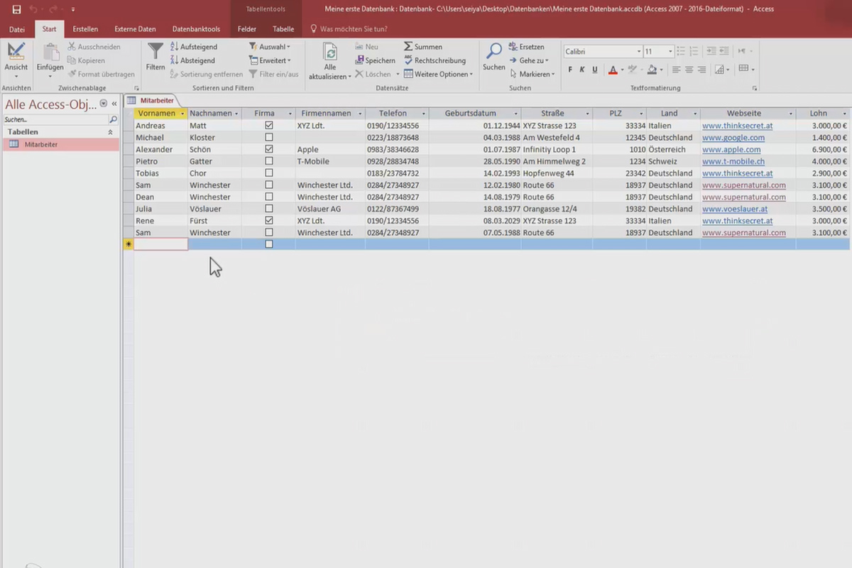 Access-Kurs: Datenbank erstellen, Grundlagen lernen