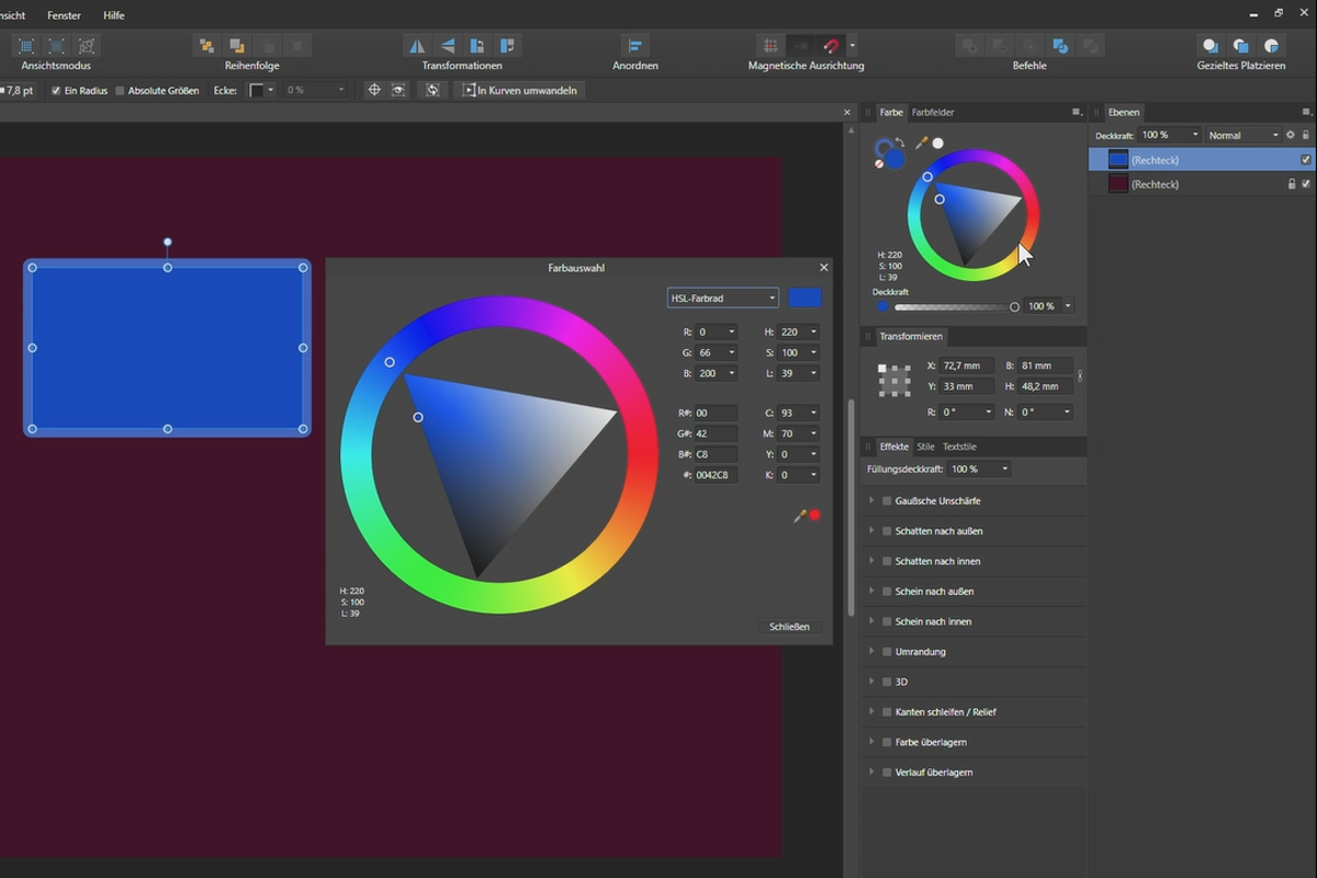 Affinity Designer-Tutorial – Grundlagen