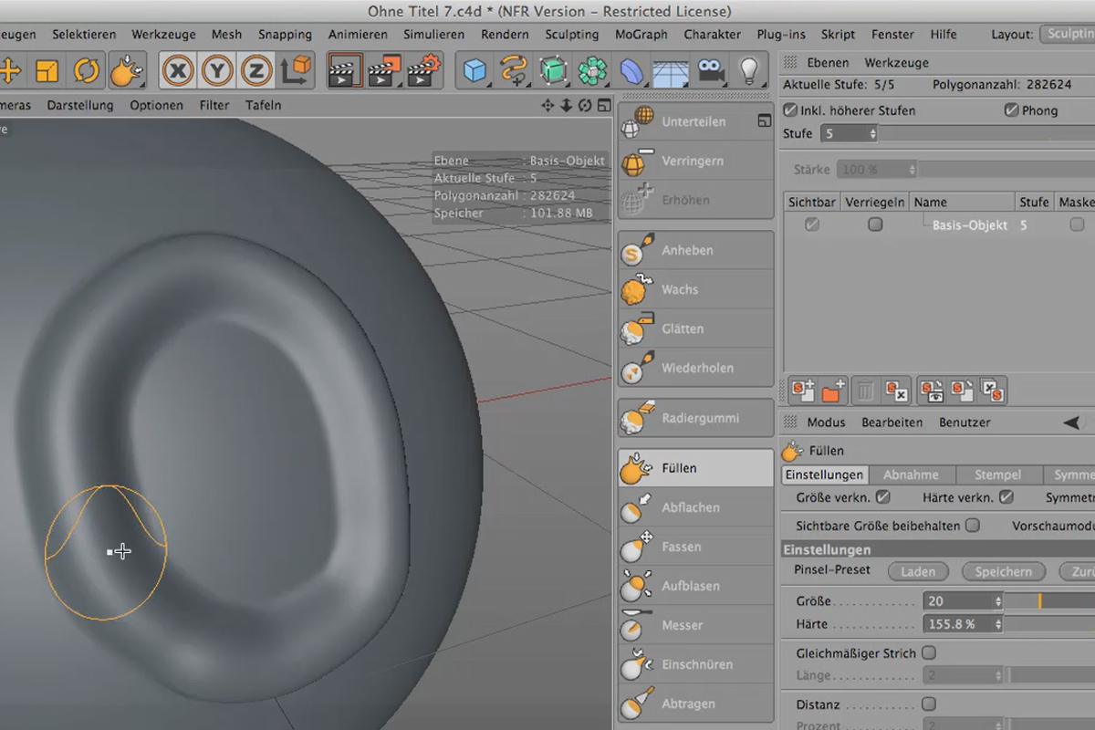 Cinema 4D: 3D Sculpting-Tutorial