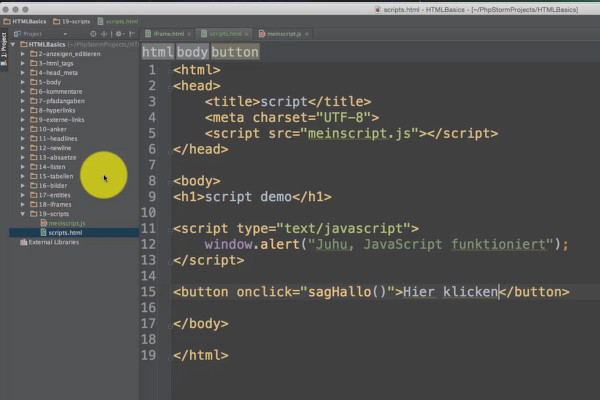 Grundlagen-Tutorial HTML, CSS und JavaScript