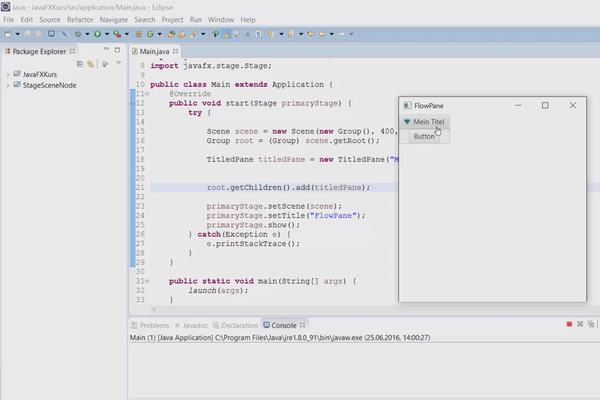 JavaFX Tutorials – GUI-Entwicklung