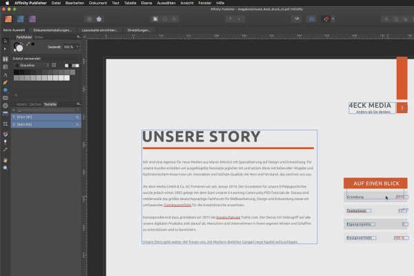 Affinity Publisher: Tutorial Grundlagen | Layout, Gestaltung, DTP