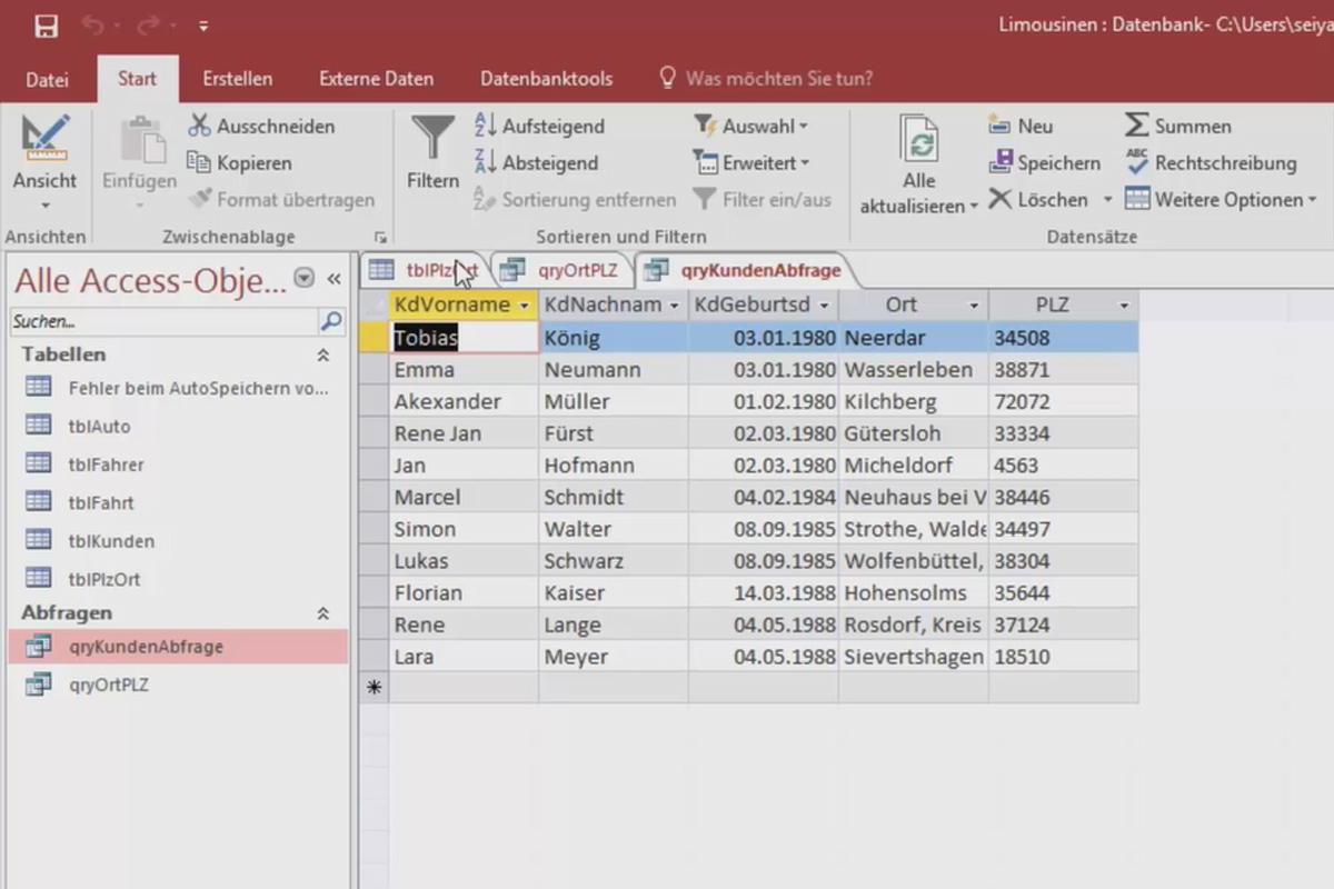 Access-Kurs: Datenbank erstellen, Grundlagen lernen
