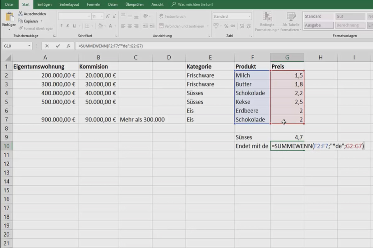 Excel-Tutorial: Tabellen-Design, Pivot, Diagramme, Präsentation
