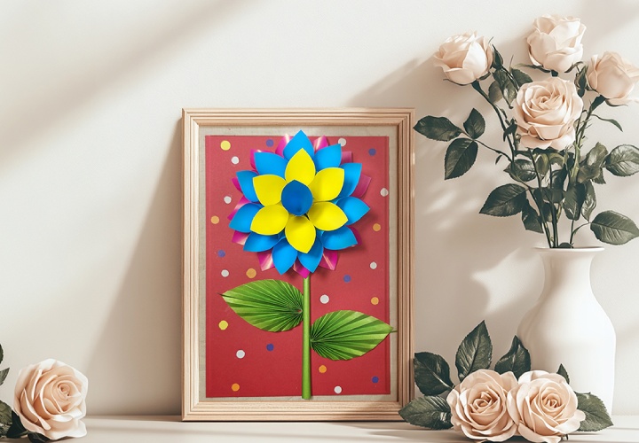 3D paper flower: Step-by-step instructions with photos and video