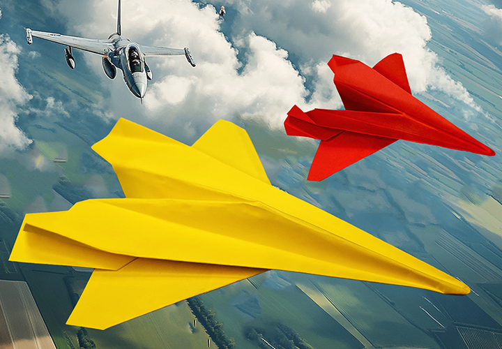 F15 Origami fighter jet: Folding instructions with video and pictures