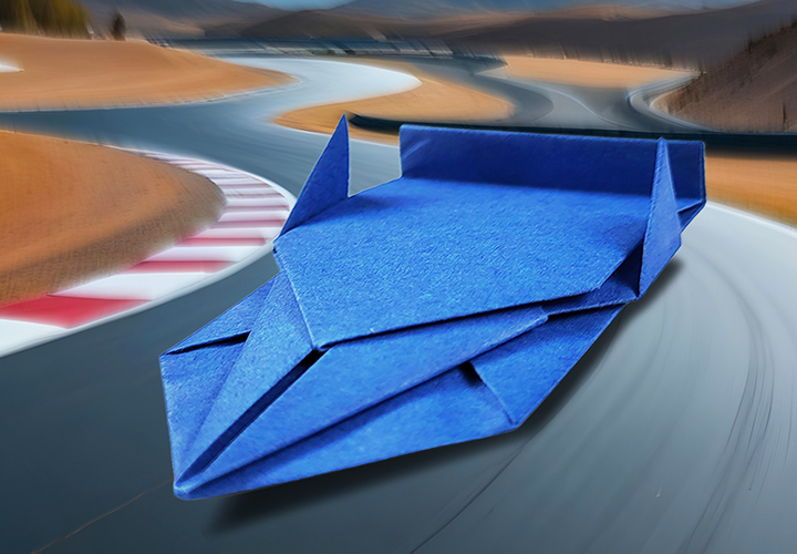 Race car made of paper - Origami tutorial with video and photos