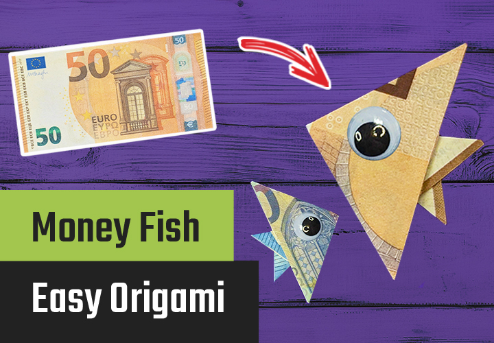 Banknote Fish - Folding instructions with video and photos