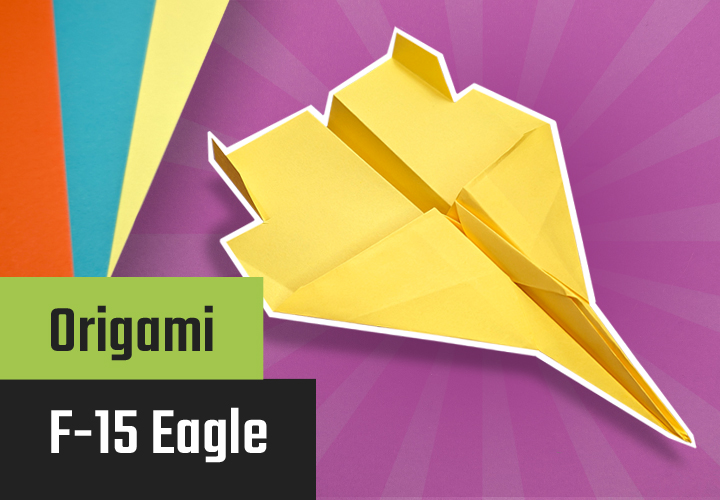 Origami F-15 Eagle - Folding instructions with video and photos