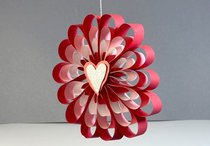 3D Herz-Dekoration zum Valentinstag: Anleitung mit Fotos und Video
