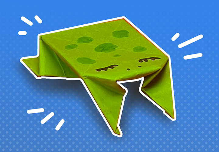 Origami šokinėjanti varlė: instrukcijos su vaizdo įrašu ir nuotraukomis