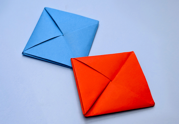 Ddakji Origami - Version 2: Vejledning med video & fotos