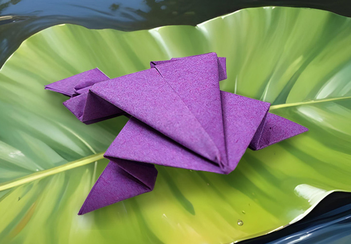 Origami kikker vouwen: 3 springende modellen met videohandleiding