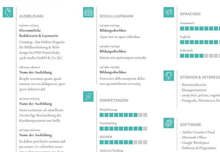 Florist: Template for a job application with resume