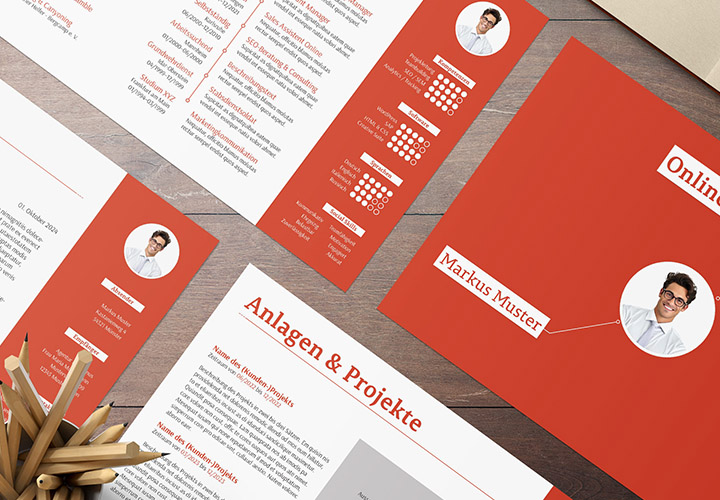 Photographer: Template for an application with CV