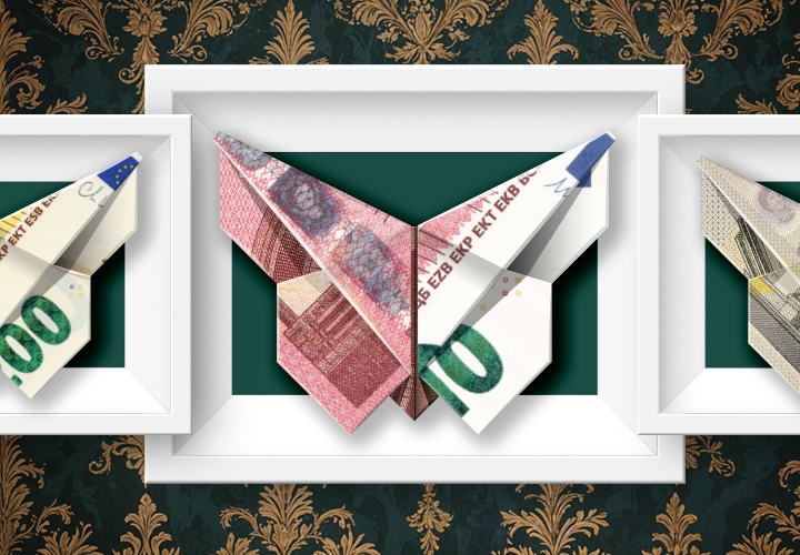 Folding butterfly banknote: Instructions with photos and video