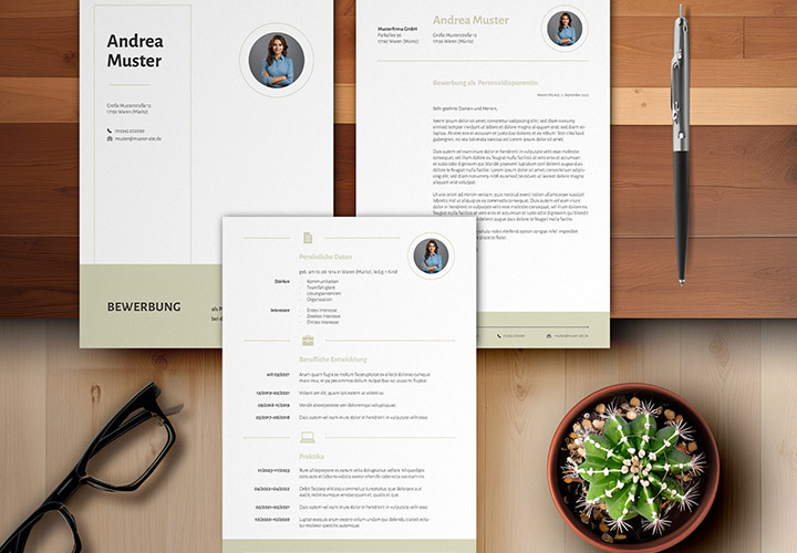 Scaffolder: Template for a job application with CV.
