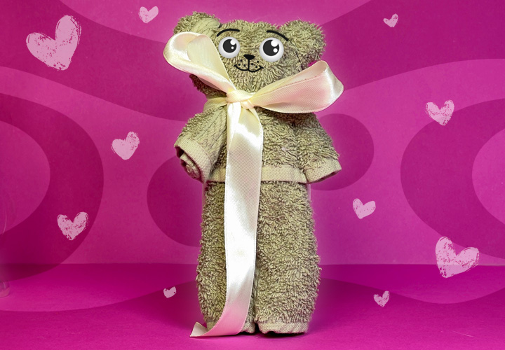 Melipat Handtuch-Teddybär: Panduan sederhana dengan foto dan video