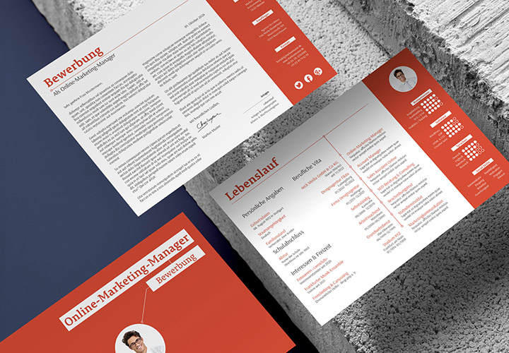 Wood mechanic: Template for a job application with CV.