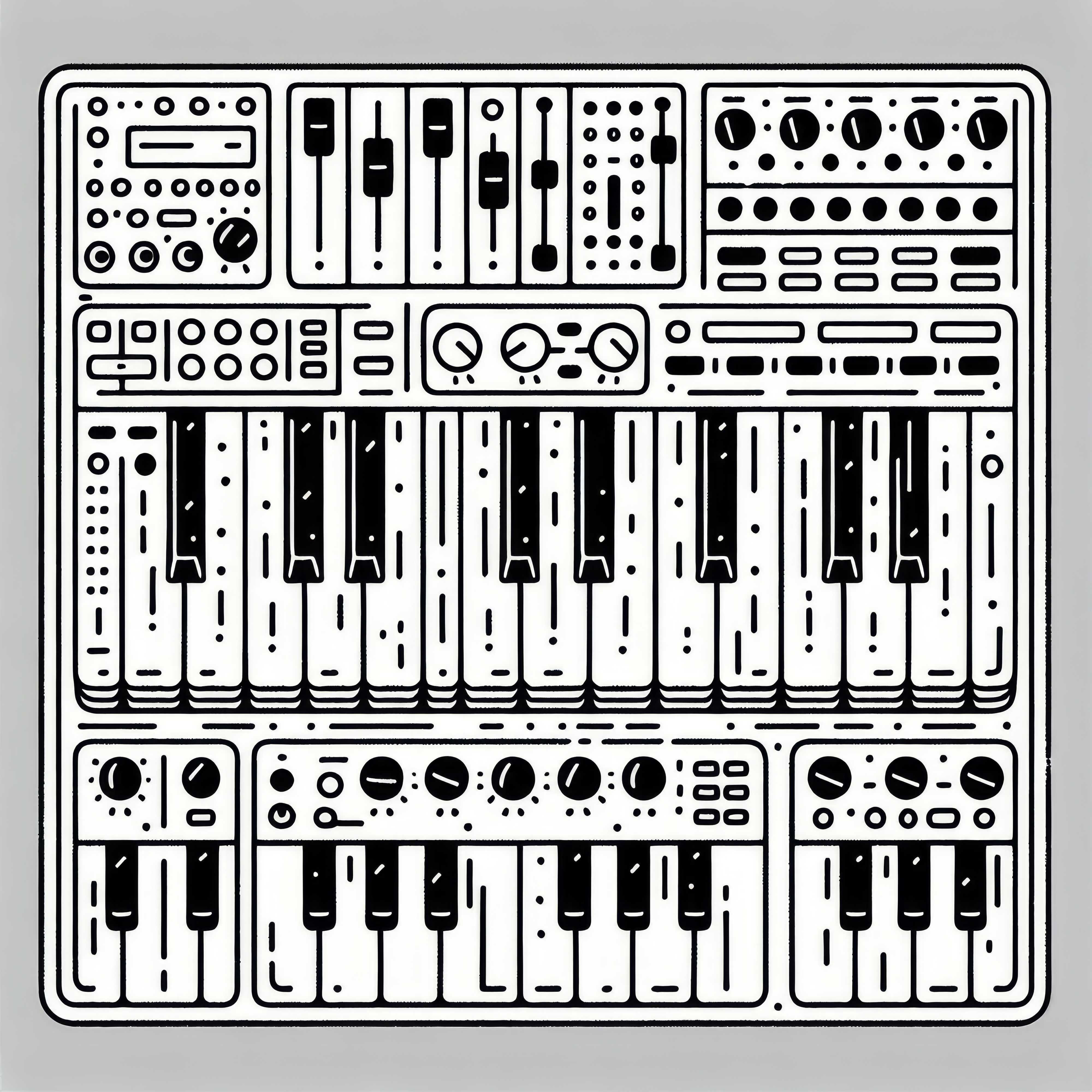 Seaboard Coloring Page Electronic Instrument Free