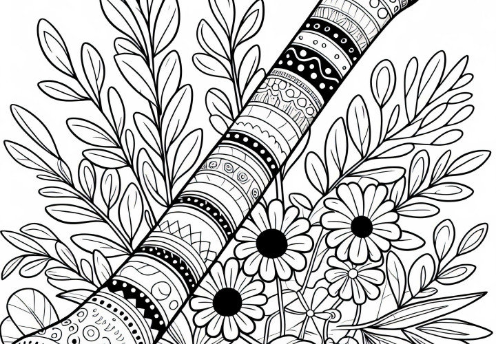 Balalaika Coloring Page - Traditional Instrument to Color