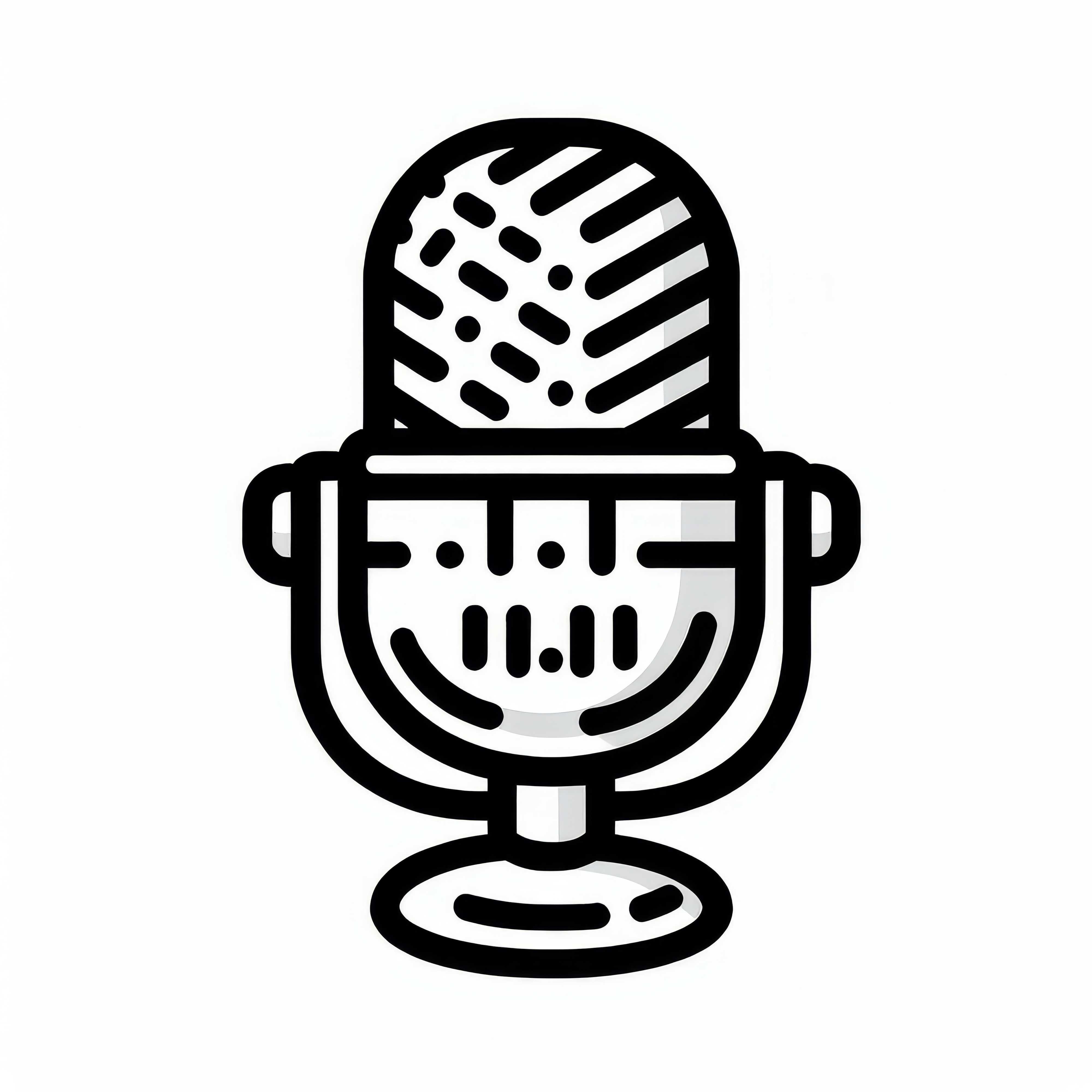 Microphone coloring page template for musical instrument accessories - Free