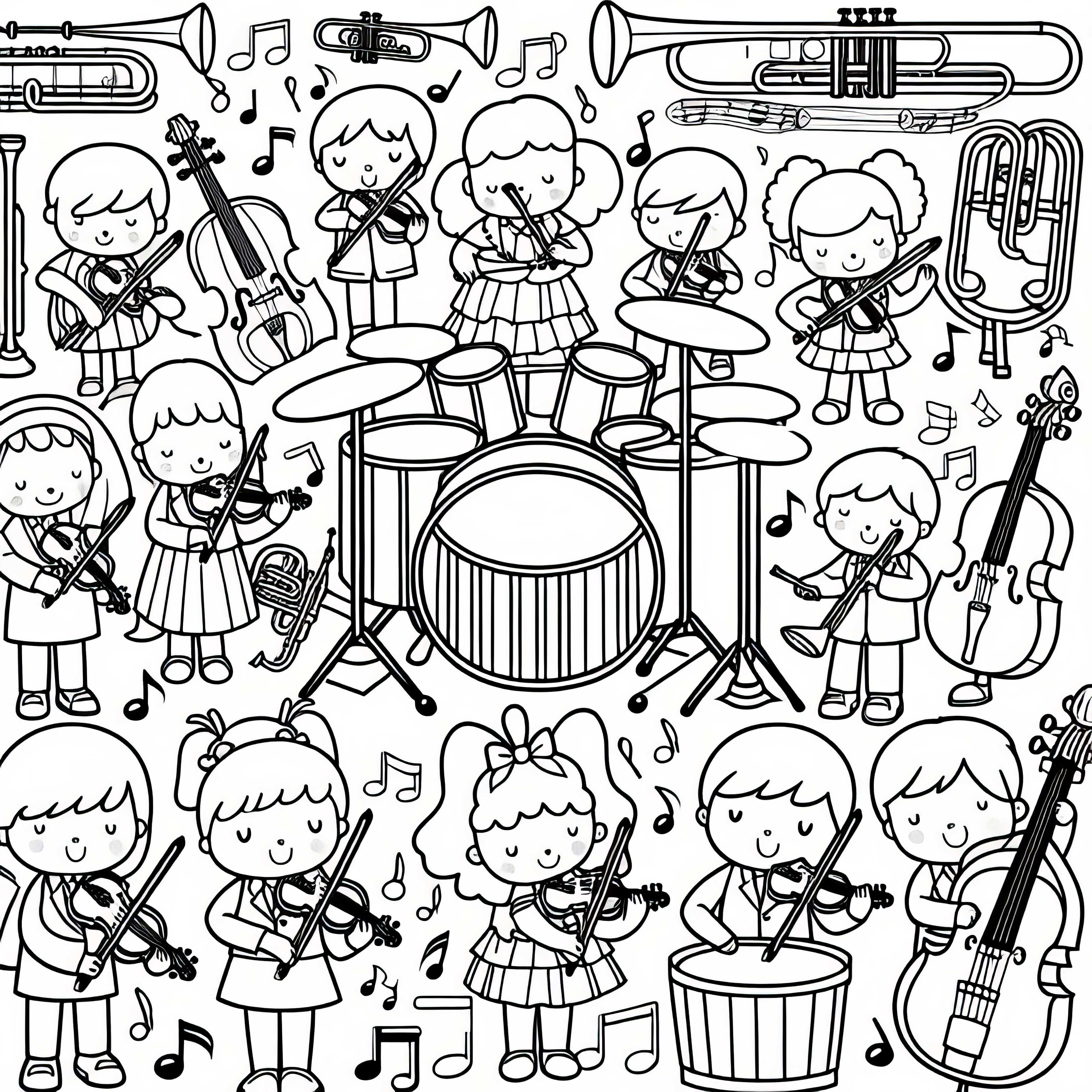 Free download of orchestral coloring page