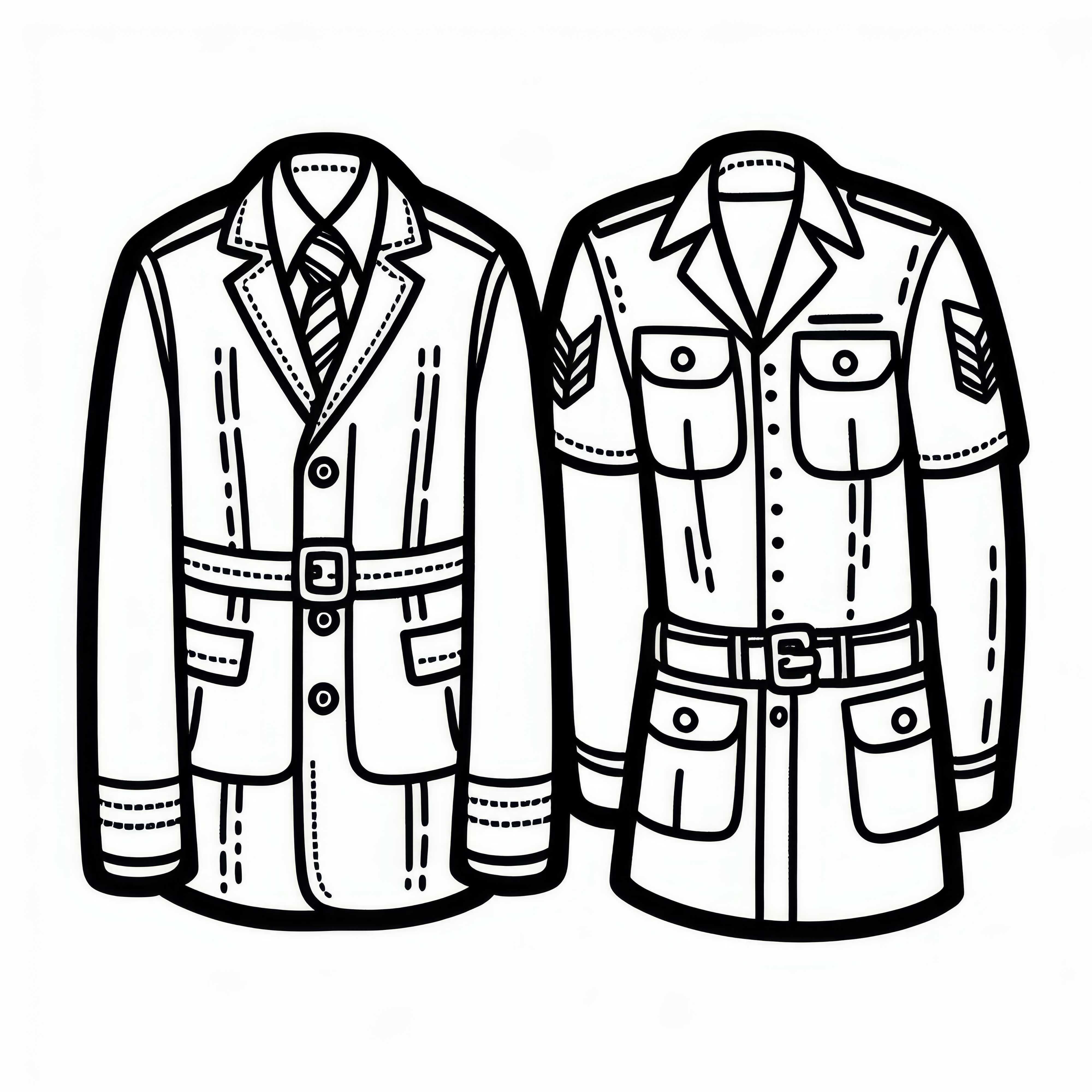 Free coloring page of a uniform for children to color and download