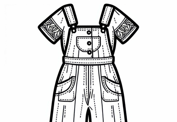 Coloring Page Suit - Clothing Free Download