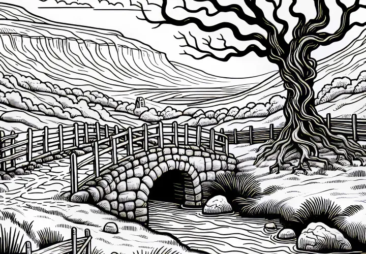 Dark moors: free coloring pages