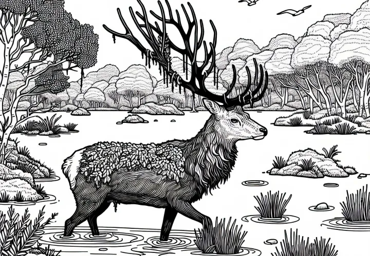 Dark moors: free coloring pages