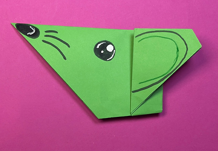 Origami-mus å brette: Enkel veiledning med bilder og video for barn