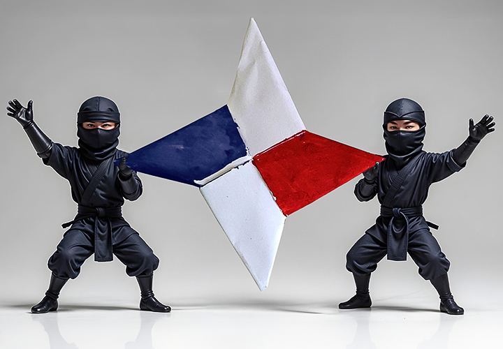 Make a ninja star out of paper - instructions in four steps ⭐