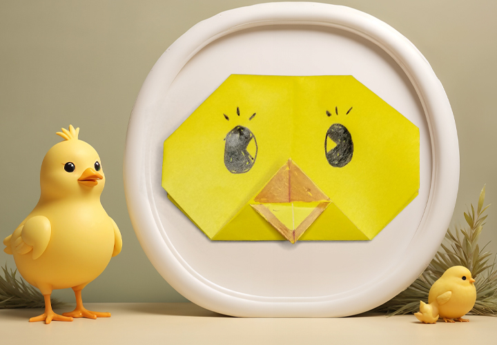 Viščiuko lankstymas iš popieriaus - origami 3 metų ir vyresniems vaikams