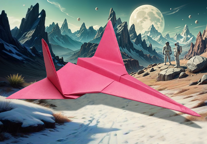 Origami spaceship: instruction with photos and video