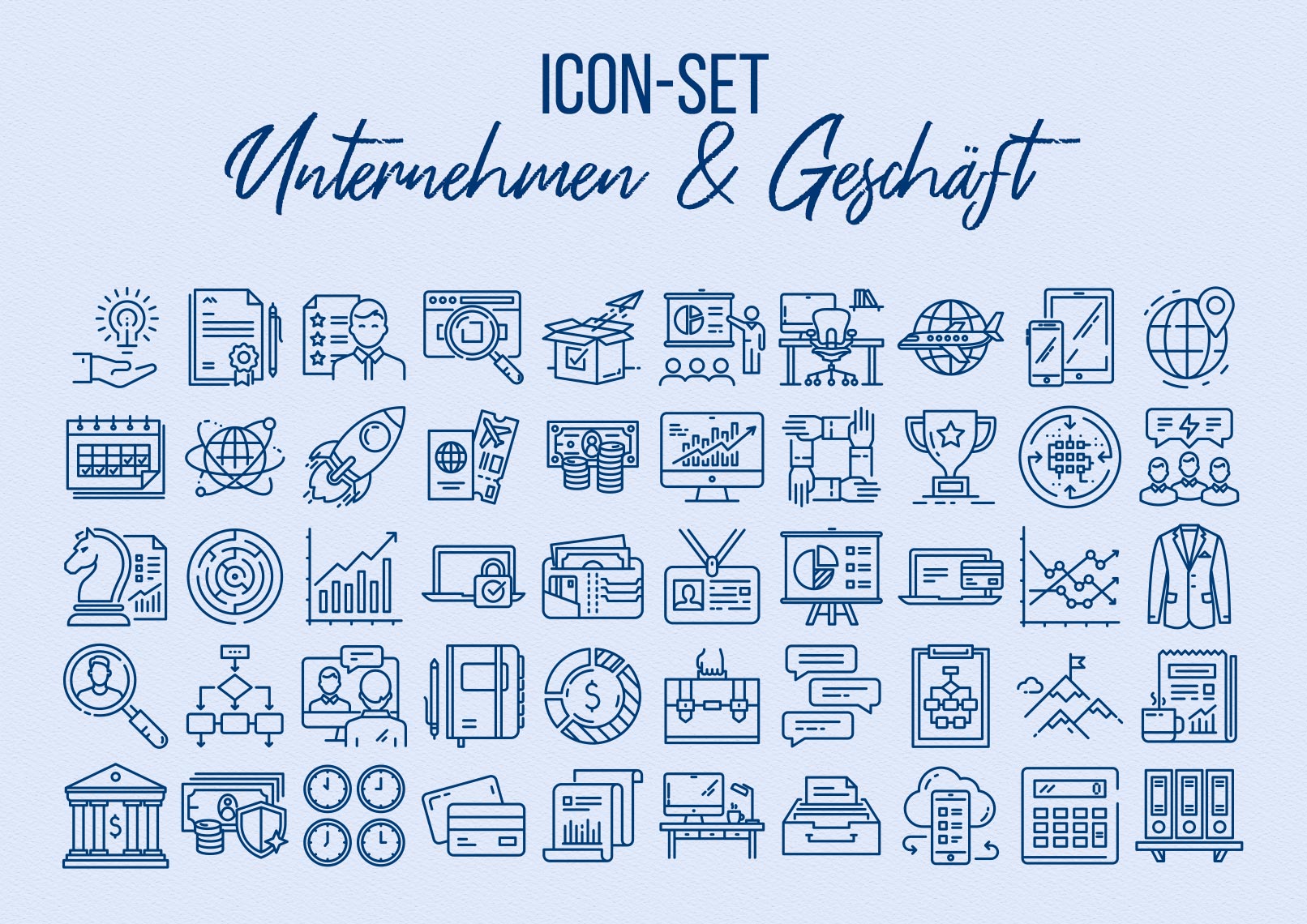 Icon-Set „Unternehmen & Geschäft“ – 100 Business-Symbole