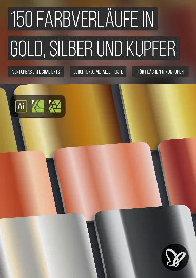 Farbverlauf Gold, Silber für Illustrator, Affinity Photo