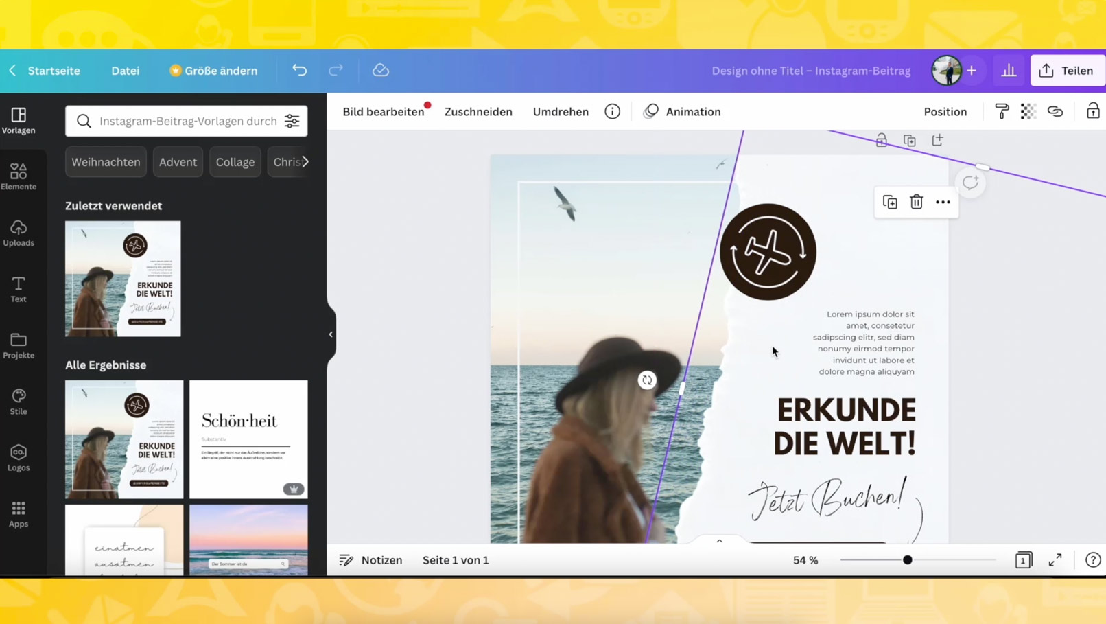 Canva-Tutorial: Grafiken designen, Bilder online erstellen