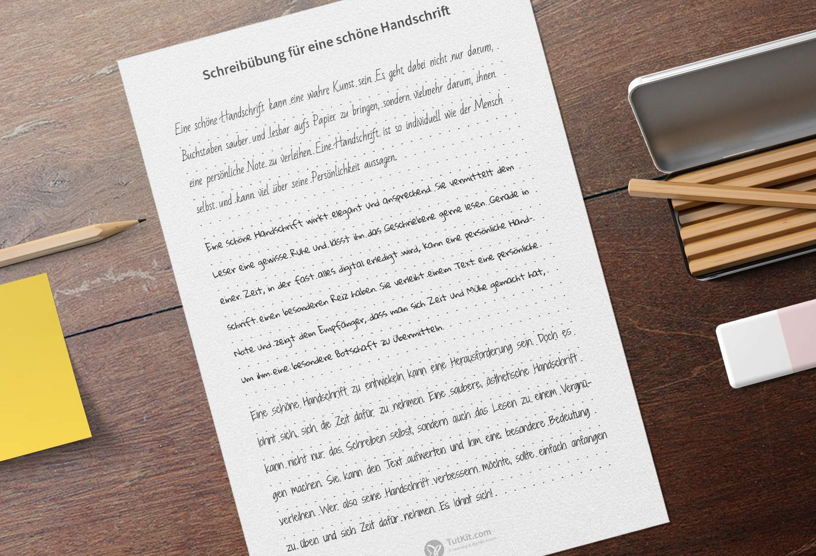 Schöne Handschrift – Vorlagen zum Üben (PDF und PNG)