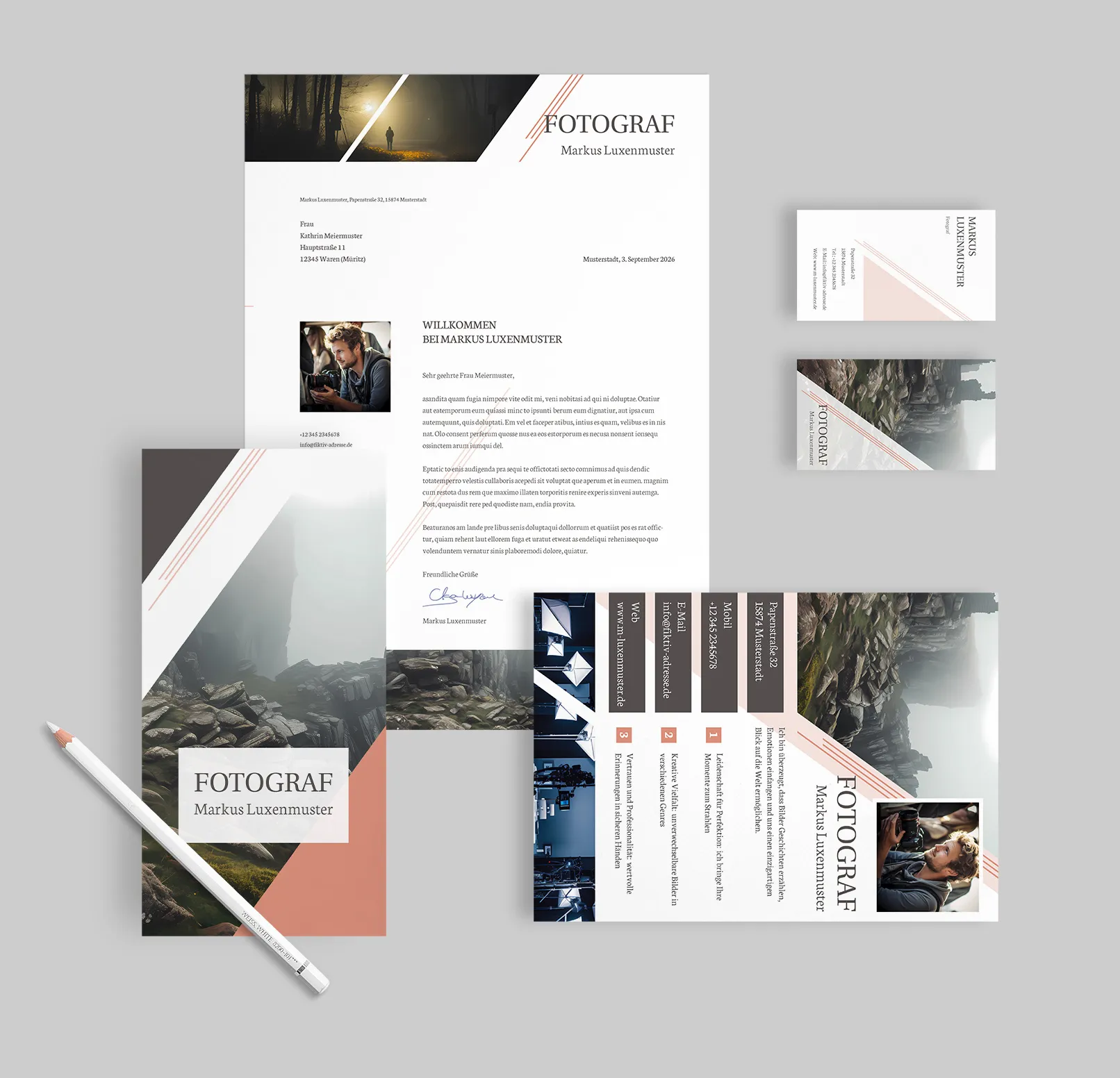 Design Layouts Für Fotostudios