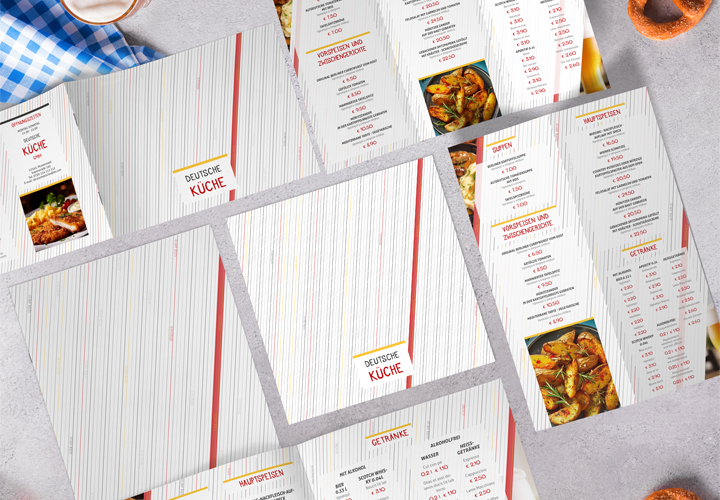 Menymallar för tysk mat (restauranger)