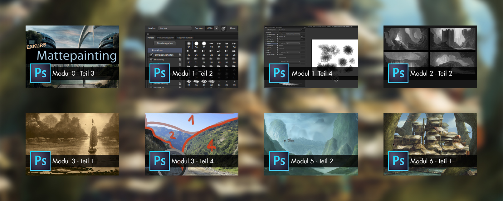 Digital & Matte Painting-Techniken: Photoshop-Tutorial (deutsch)