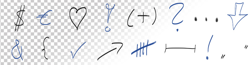 Unterschriften- und Signaturen-Vorlagen