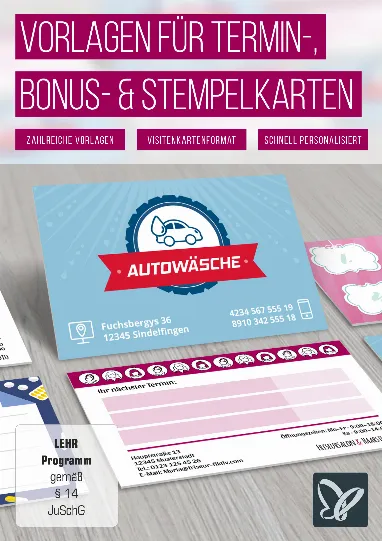 Vorlagen: Stempelkarten, Terminkarten, Bonuskarten erstellen