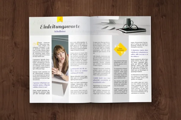 Plantillas de diseño: periódico escolar y de graduación