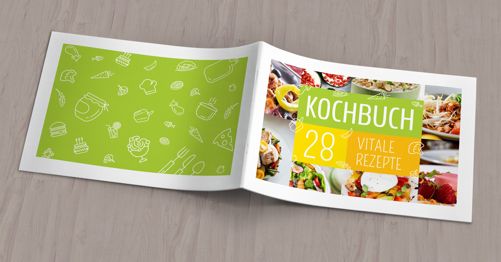 Kochbuch, Rezeptbuch Vorlage: Designs & Layouts für InDesign