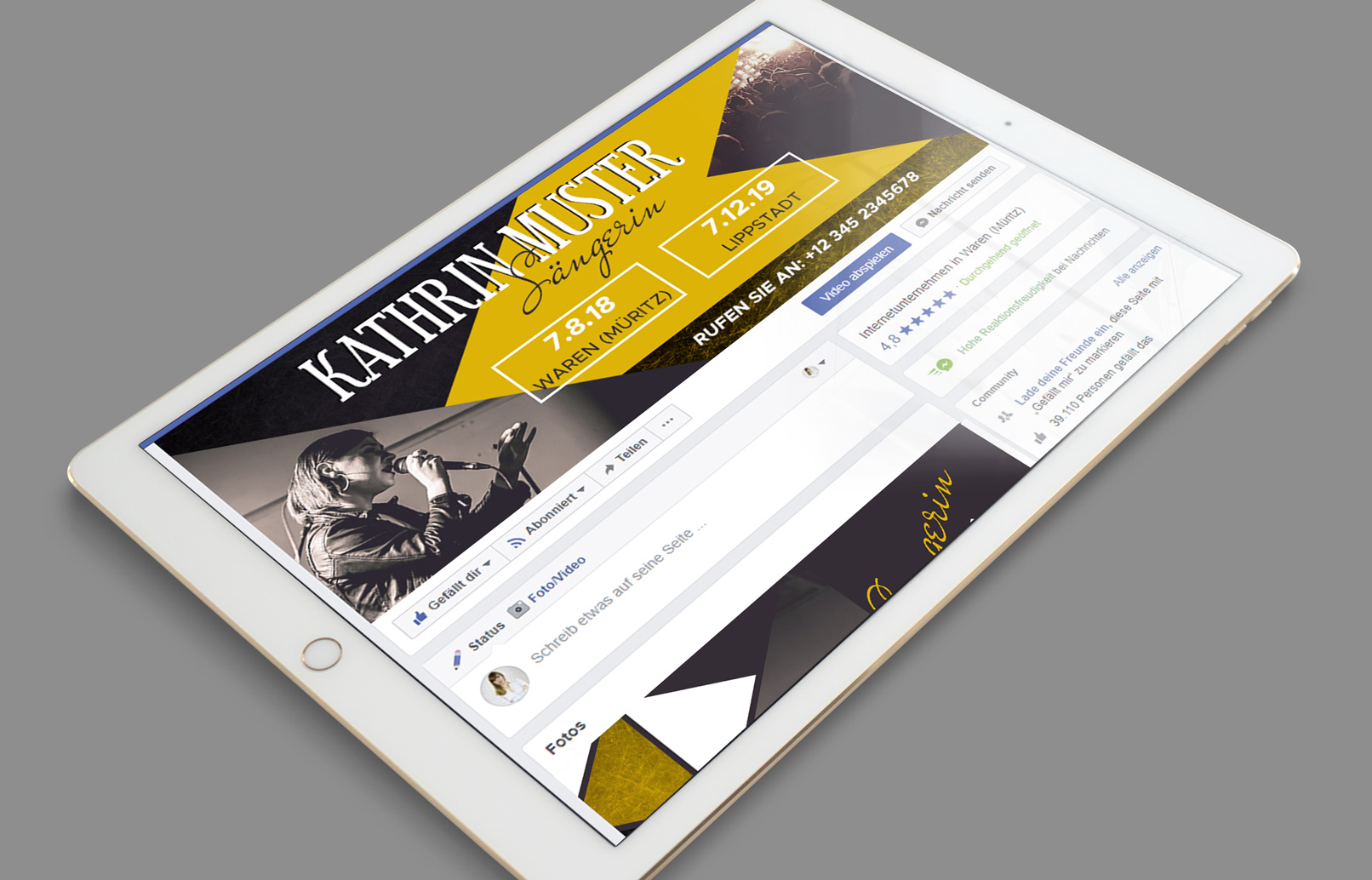 Design Vorlagen – Künstlerkarten, Konzert Flyer, Band Design